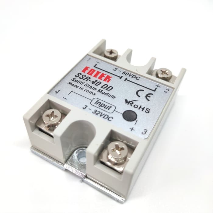 Jual SSR DC Solid State relay 40A DC-DC Fotek SSR-40DD Mosfet 5~60V DC 40A | Shopee Indonesia