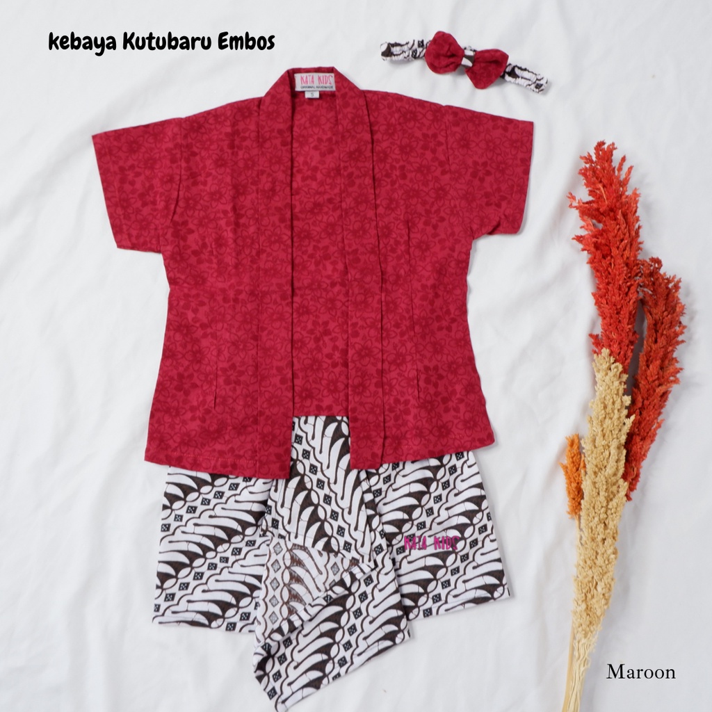 Jual Kutubaru/kebaya anak Embos merah | Shopee Indonesia