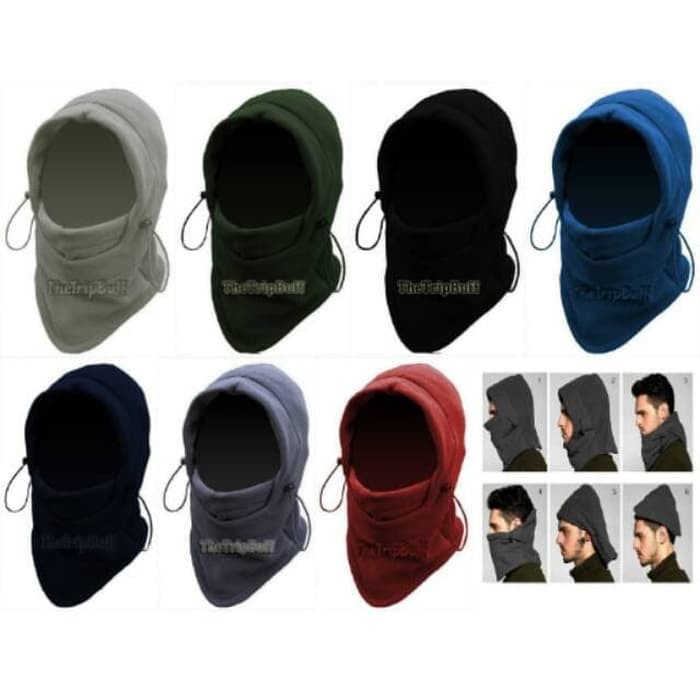 Jual Kupluk Masker Balaclava Multifungsi Ninja Kupluk Polar 6 in 1 Full ...