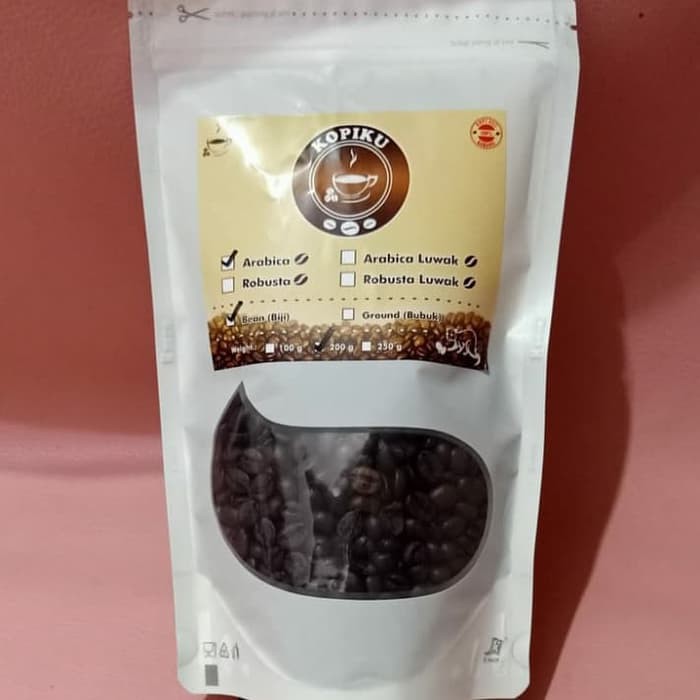 Jual kopi kopiku arabika biji 200gr | Shopee Indonesia