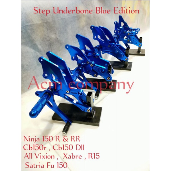 Jual Foot Step Underbone Blue Edition Vixion , R15 , Cb150r , Cb150 ...