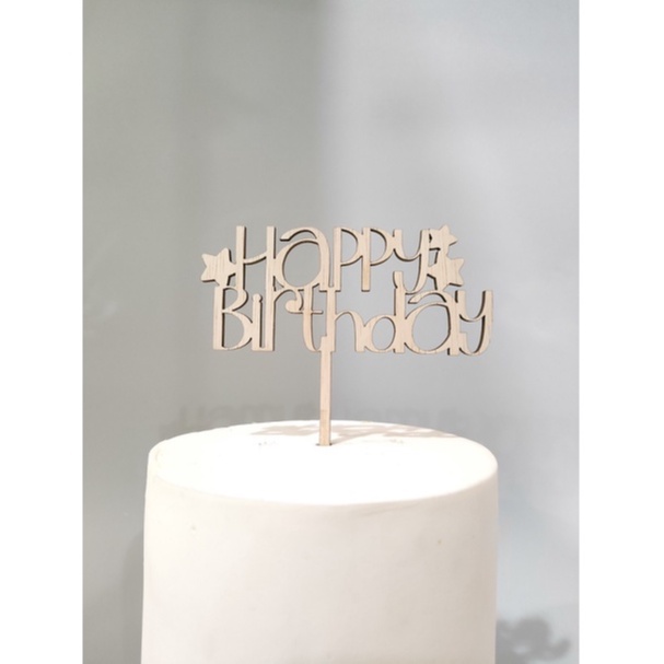 Jual Topper Cake Acrylic | Ready Stock | BIRTHDAY05 - wood | Shopee ...