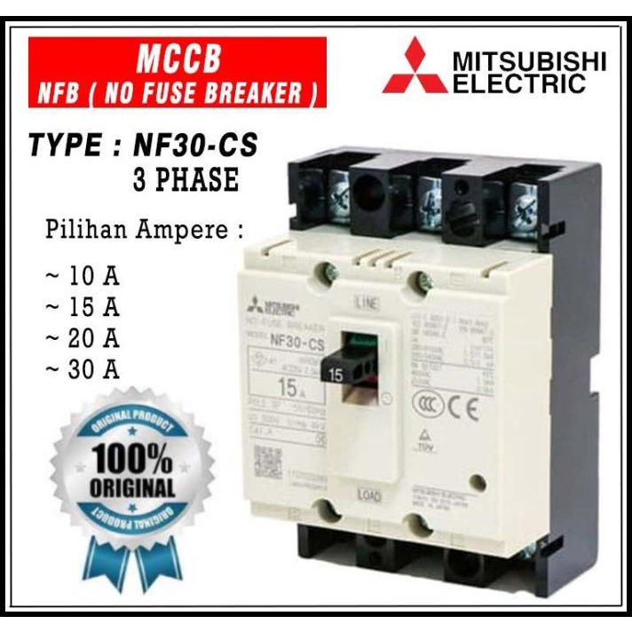 Jual Mccb No Fuse Breaker Nf30-Cs 3P Mitsubishi | Shopee Indonesia