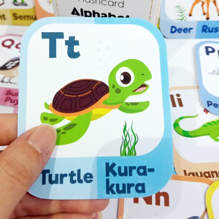 Jual Flashcard alphabet animals / foods / Flash Card / kartu pintar ...