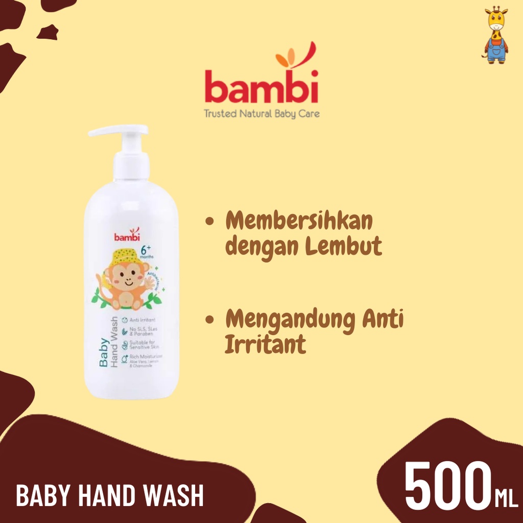 Jual Bambi Baby Hand Wash 500ml - Sabun Cuci Tangan Bayi | Shopee Indonesia