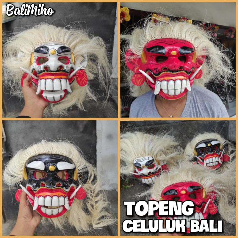 Jual TOPENG CELULUK BALI/TAPEL CELULUK BALI/PAJANGAN TOPENG LEAK BALI ...