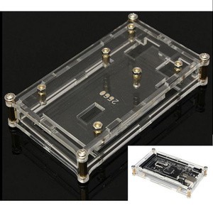 Jual Clear Acrylic Box Enclosure Gloss Transparent Case Box Arduino ...