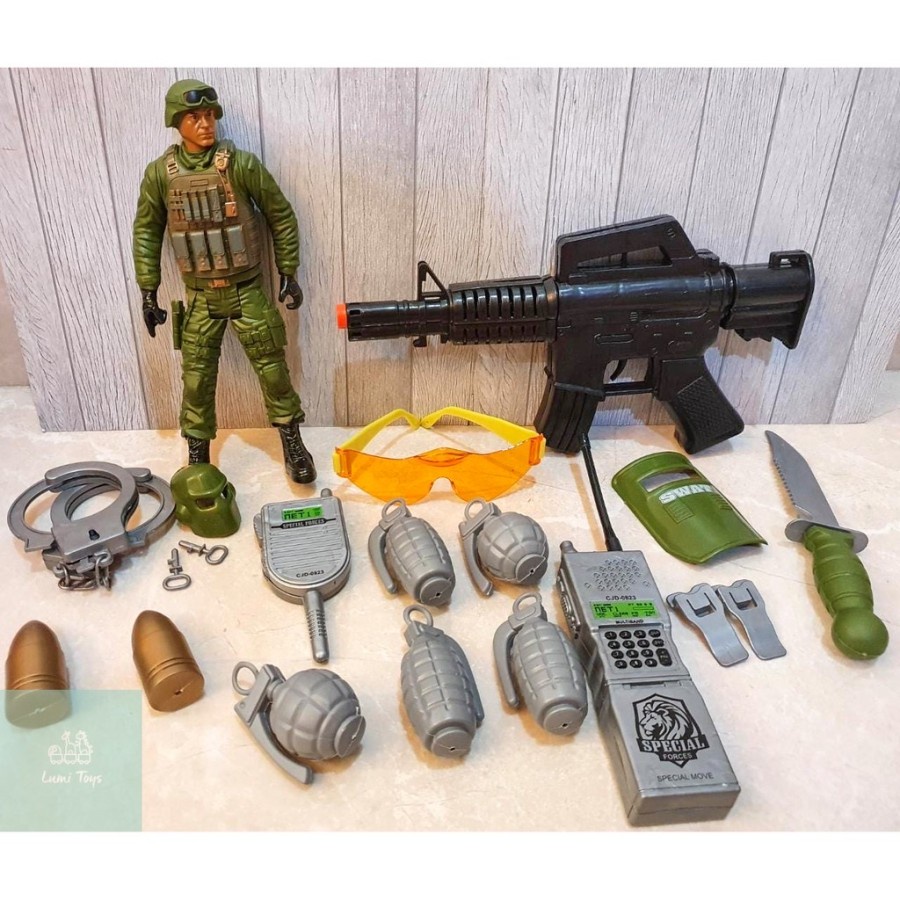 Jual MAINAN FIGURE MILITARY SOLDIER SET TENTARA TEMPUR SENJATA MILITER | Shopee Indonesia