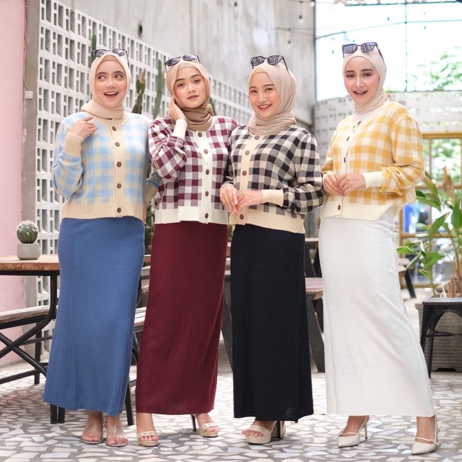 Jual KRB Cardigan Rajut Molly - Cardigan Rajut Maroon - Knit Wear ...