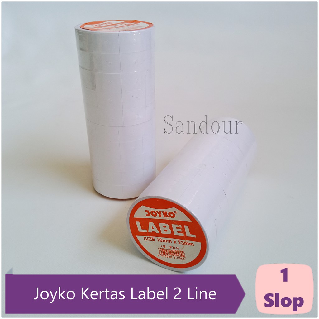 Jual Kertas Label Putih Dua Baris Joyko Refill Labeller 2 Lines JKL2 ...