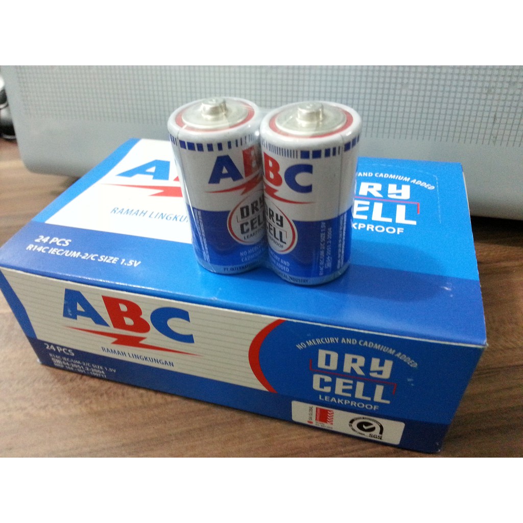 Jual BATERAI ABC ukuran / tipe C 1.5V tanggung | Shopee Indonesia