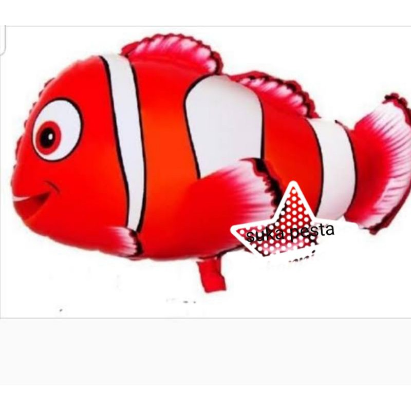 Jual BALON GAS IKAN NEMO / BALON PLASTIK IKAN NEMO / BALON IKAN NEMO ...