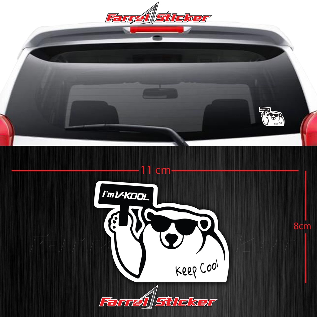 Jual sticker Im V-KOOL STIKER VKOOL KEEP COOL BERUANG | Shopee Indonesia