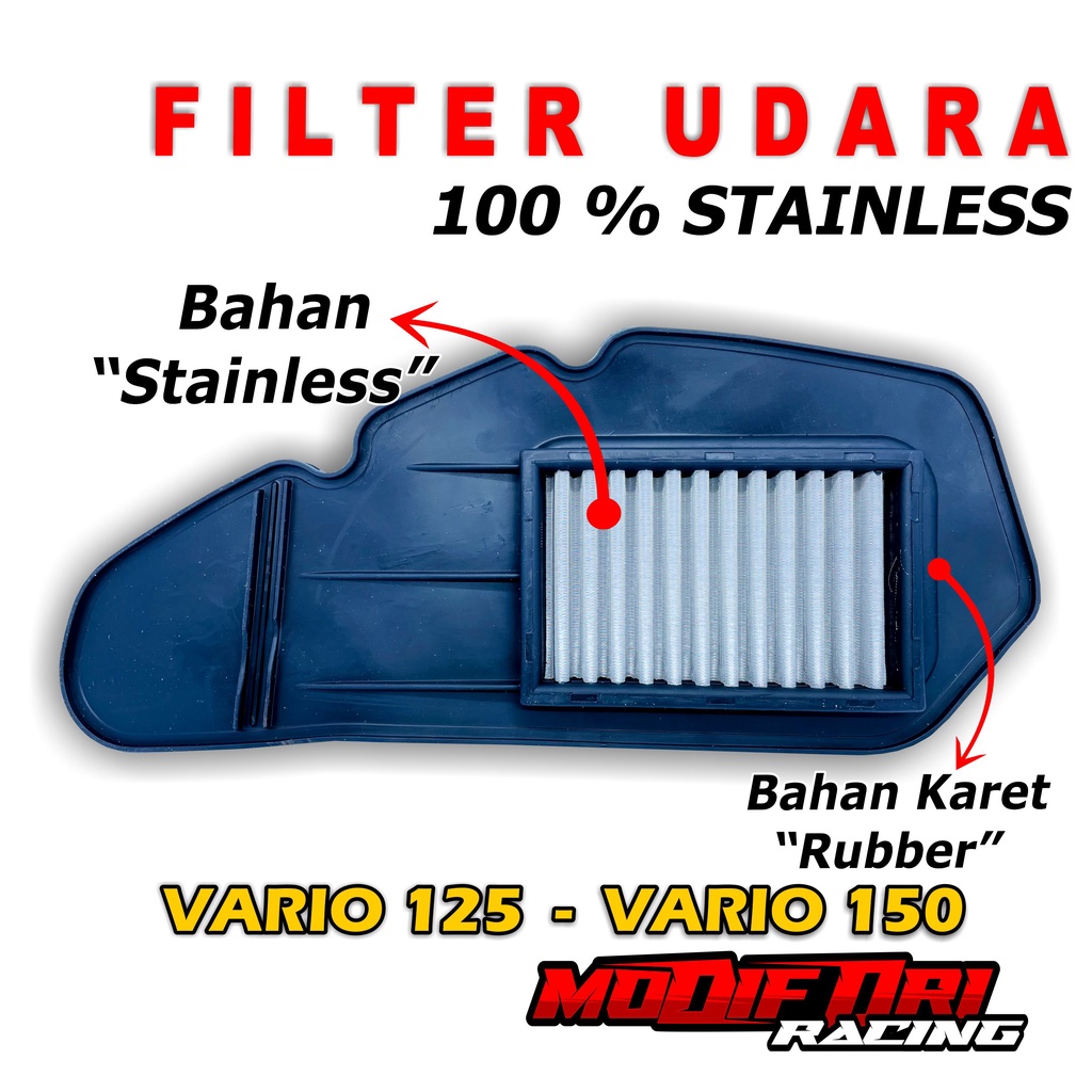 Jual VARIO 125 Filter Udara Stainles Vario 150 Filter Stainles Filter ...