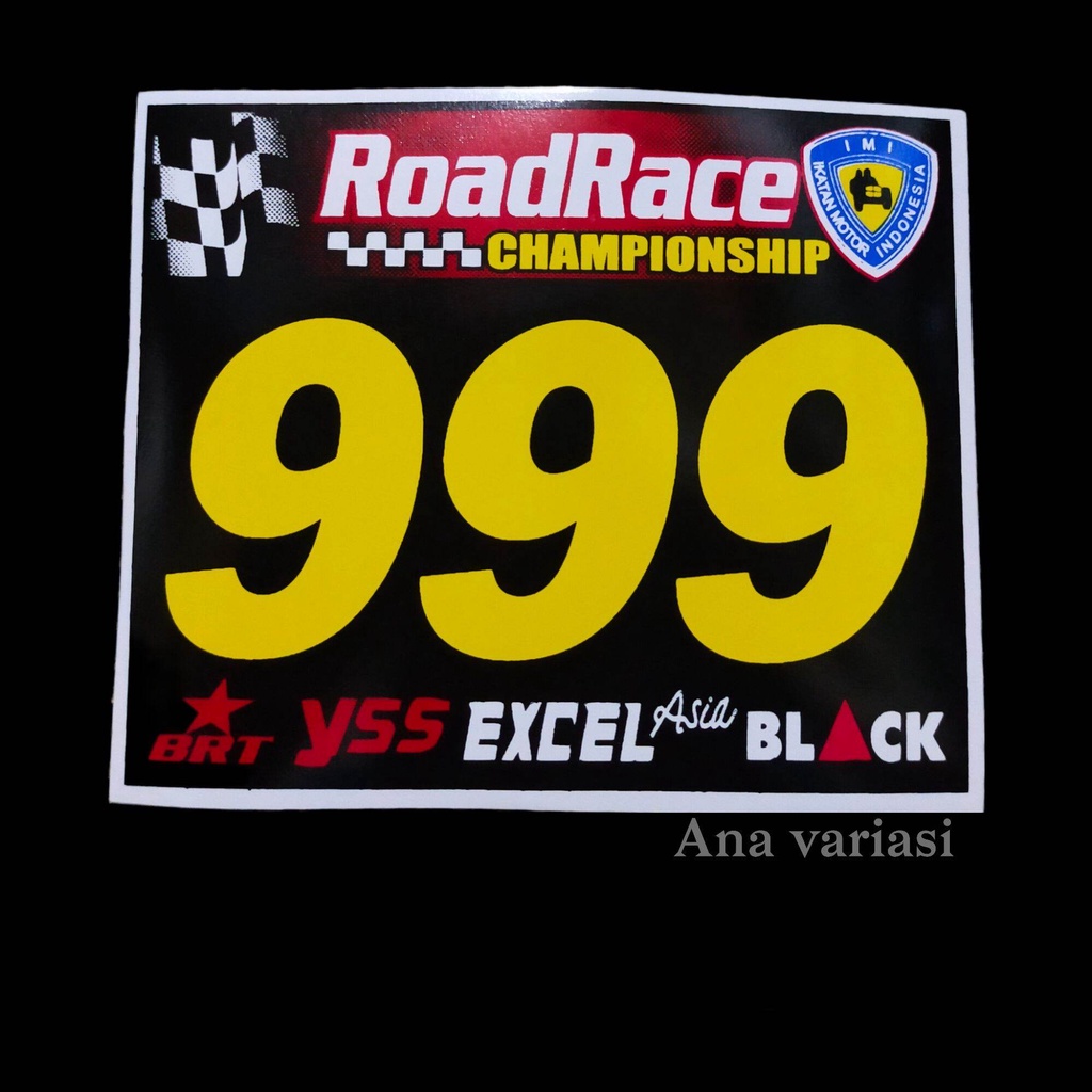 Jual stiker roadrace besar stiker motor road race stiker angka stiker ...
