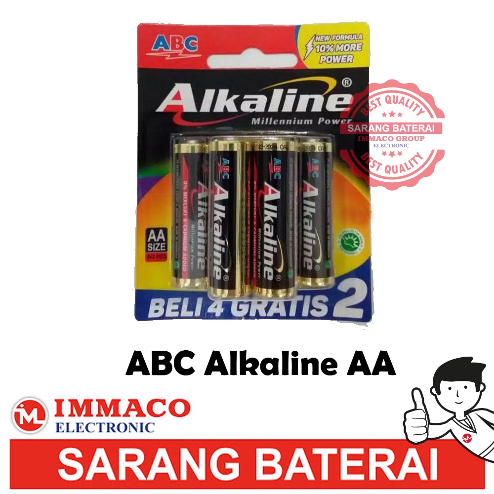Jual Baterai - ABC ALKALINE AA [A2] (Isi 6) | Shopee Indonesia