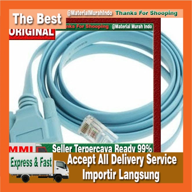 Jual Cable Serial DB 9 to RJ45 / Kabel Console Cisco serial to Rj45 ...