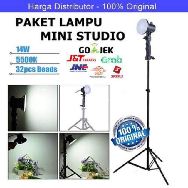 Jual Paket Lampu Mini Studio Smart LED 32 + Stand 200cm | Shopee Indonesia