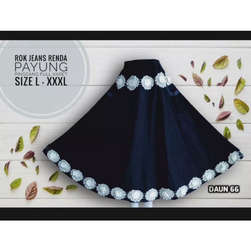 Jual ROK JEANS PAYUNG RENDA CUANTIK | Shopee Indonesia