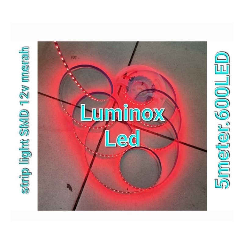 Jual led strip light merah 120led 12volt 5meter 600led flexible strip ...