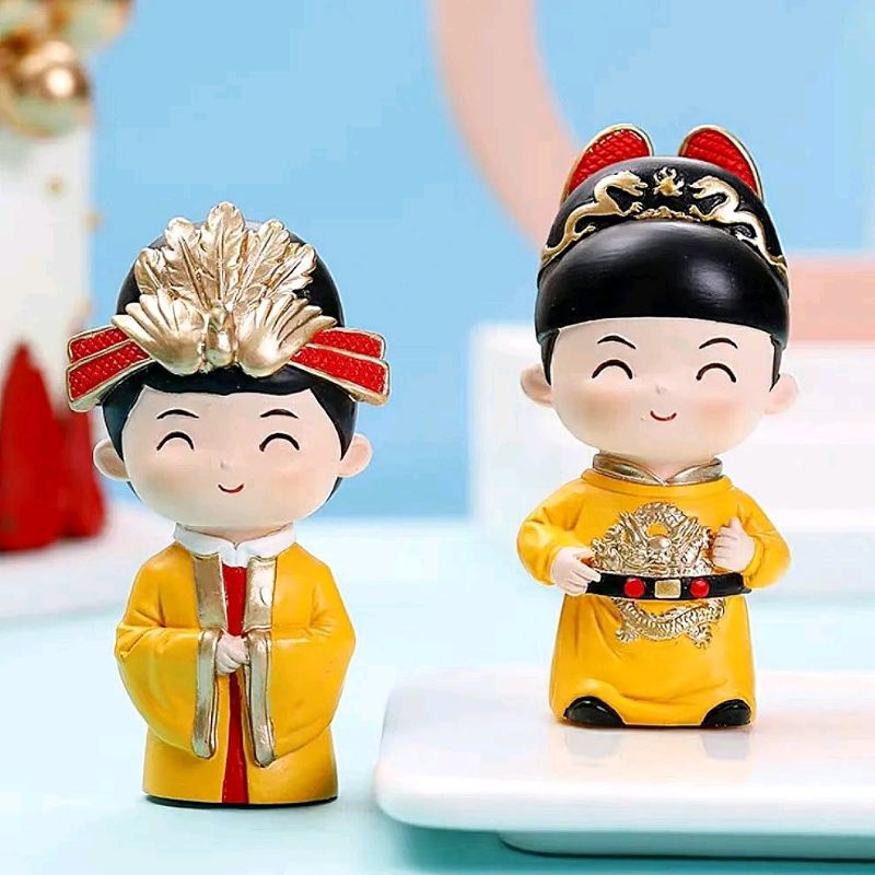 Jual boneka couple/boneka wedding/boneka Shuang xi/pajangan couple ...
