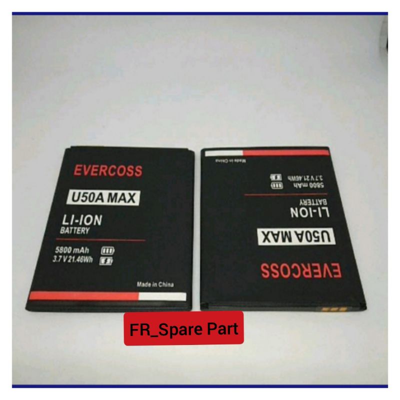 Jual baterai Batre Evercoss U50A max Original Battery Batrai Cross U50Amax 5800 MAH | Shopee ...