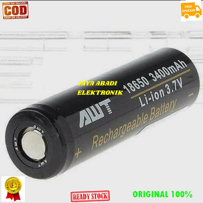 Jual G409 AWT BATERAI 3.7V VOLT 18650 BATTERY BATERE CASCASAN CHARGER CHARGING RECHARGEABLE ...