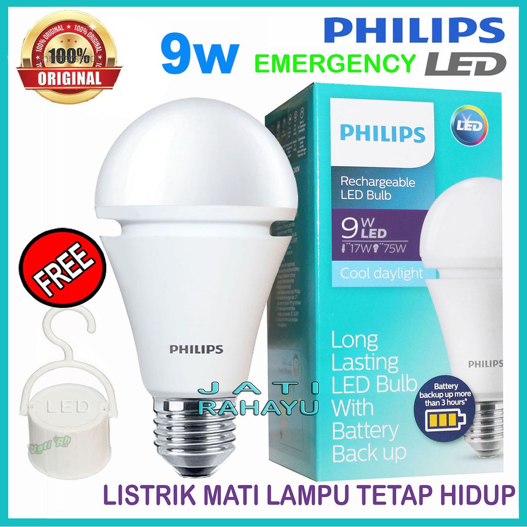Jual PHILIPS EMERGENCY LED 7,5 Wat 9 Wat RECHARGEABLE WHITE | Shopee ...