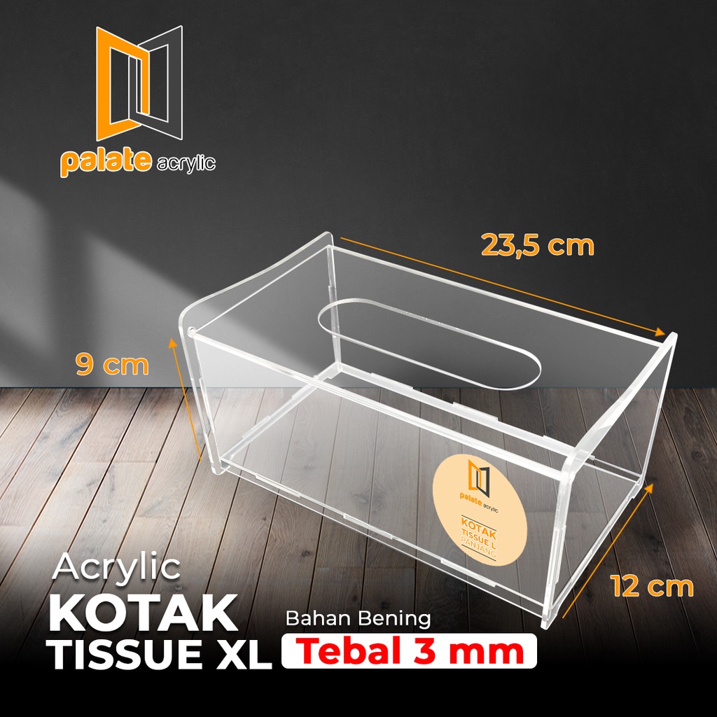 Jual AKRILIK KOTAK TISSUE XL / ACRYLIC TEMPAT TISSUE / TISSUE BOX 3MM ...