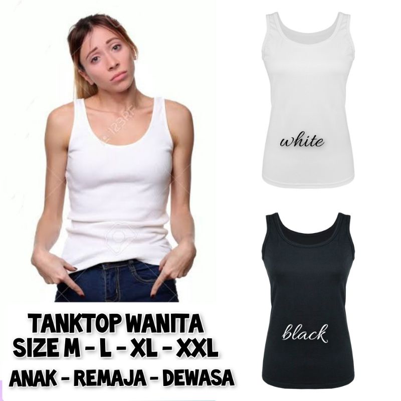 Jual Tanktop Wanita Tali Besar | Singlet Tengtop Dalaman Anak Remaja ...
