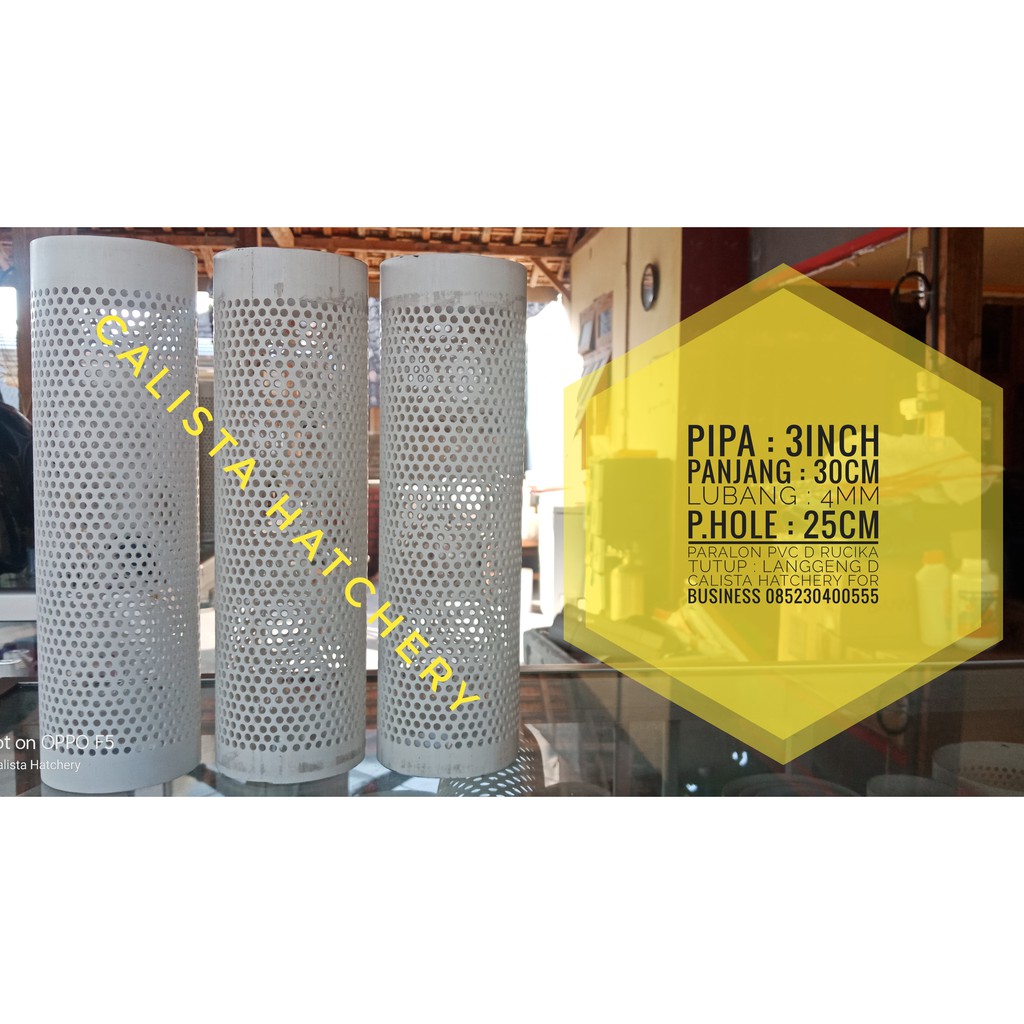 Jual Filter kolam ukuran 3inch panjang 30cm lubang 4mm | Shopee Indonesia