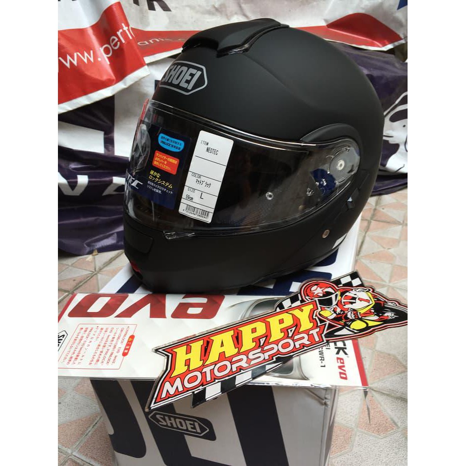 Jual HELM MODULAR SHOEI NEOTEC JAPAN DUAL VISOR BLACK MATT SIZE L NON ...