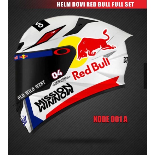 Jual Stiker Helm KYT Leopard Nasa Red Bull Dovi Helmet | Shopee Indonesia