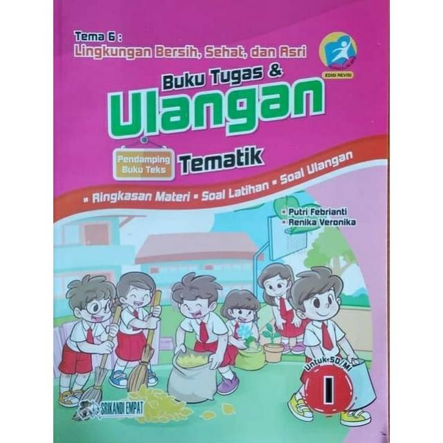 Jual BUKU TUGAS DAN ULANGAN TEMATIK SD KELAS 1 TEMA 6 LINGKUNGAN BERSIH, SEHAT, DAN ASRI ...