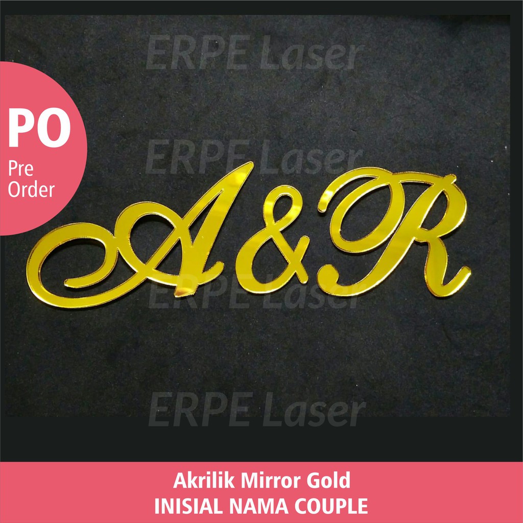 Jual Inisial Nama Couple Pengantin Dekorasi Mahar Pernikahan bahan ...