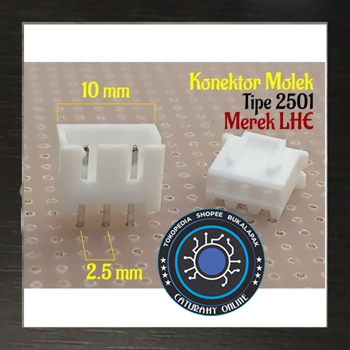 Jual Socket soket Konektor Molek 3 Pin pitch 2.5 | Shopee Indonesia
