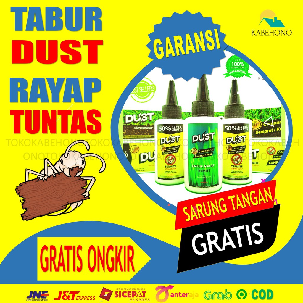 Jual Obat Anti Rayap Kayu Tanah Dust Termite Bubut Pengawet Kayu ...