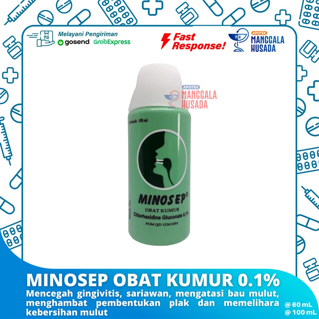 Jual MINOSEP OBAT KUMUR 0.1% HIJAU 60 ML / 150 ML | Shopee Indonesia