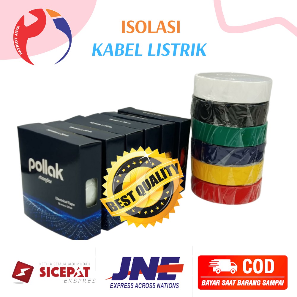 Jual Isolasi Kabel Listrik Warna 18mm X 20 Meter | Shopee Indonesia