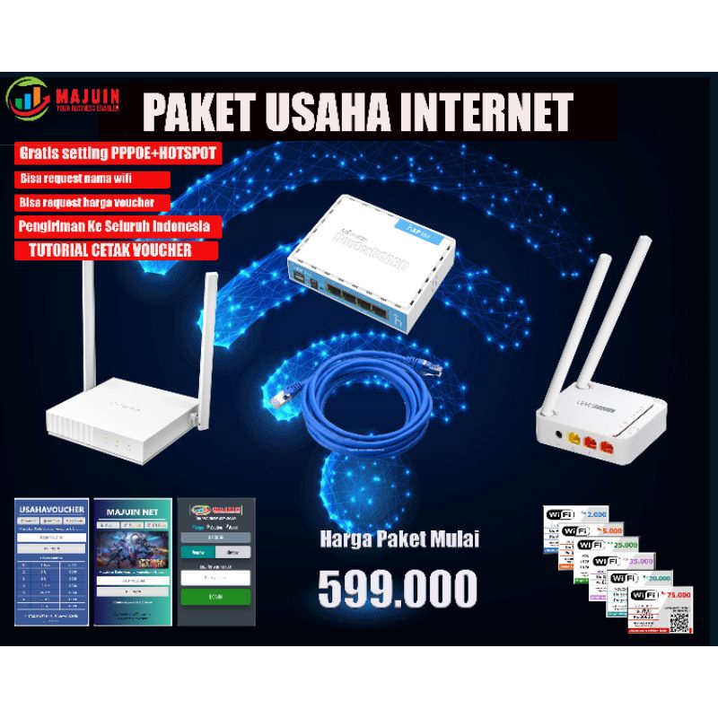 Jual PAKET USAHA WIFI VOCER UP TO 32 USER (INDOOR) | Shopee Indonesia