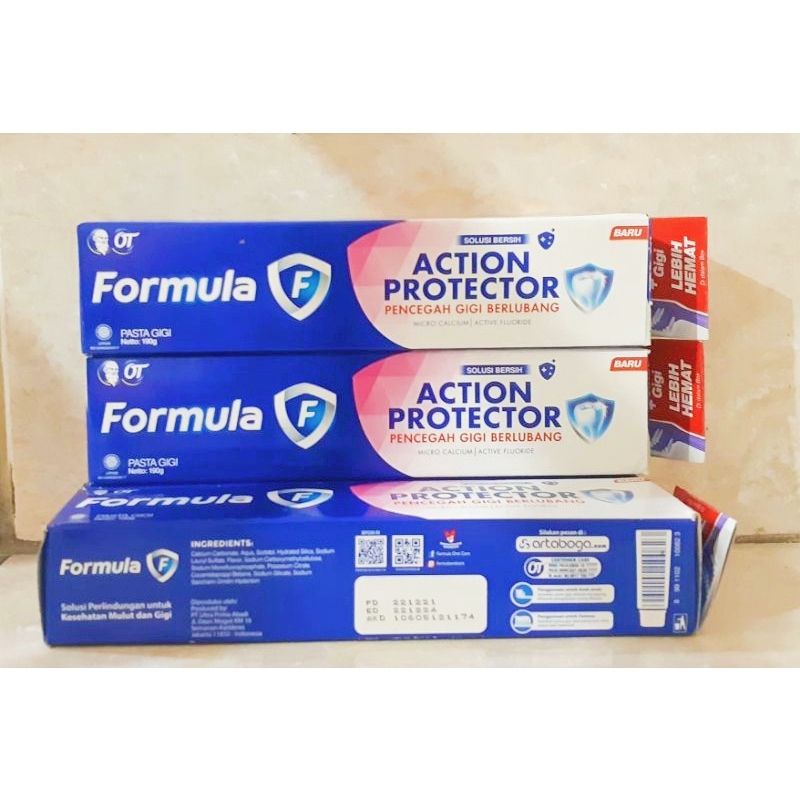 Jual Pasta Gigi Formula Action Protector 190g + Sikat Gigi | Shopee ...