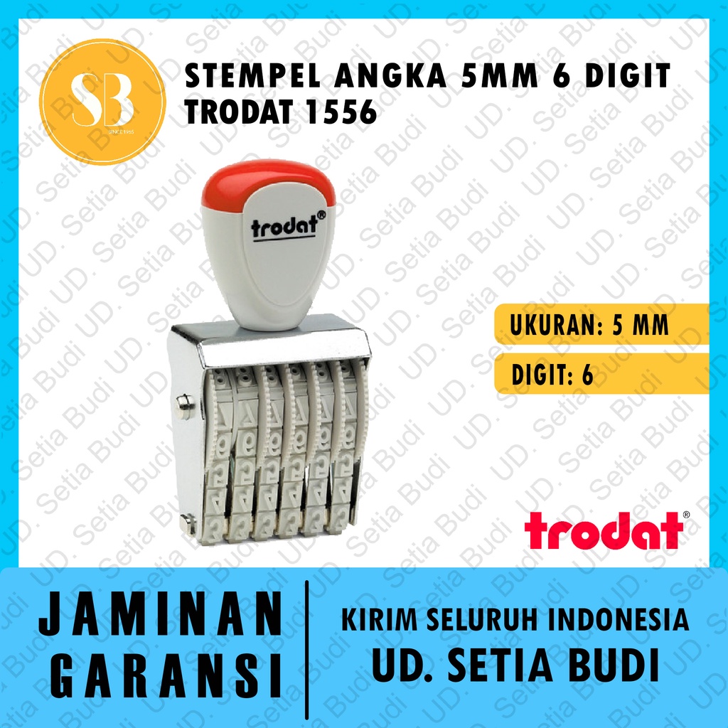 Jual Stempel Angka 5mm 6 Digit Trodat 1556 | Shopee Indonesia