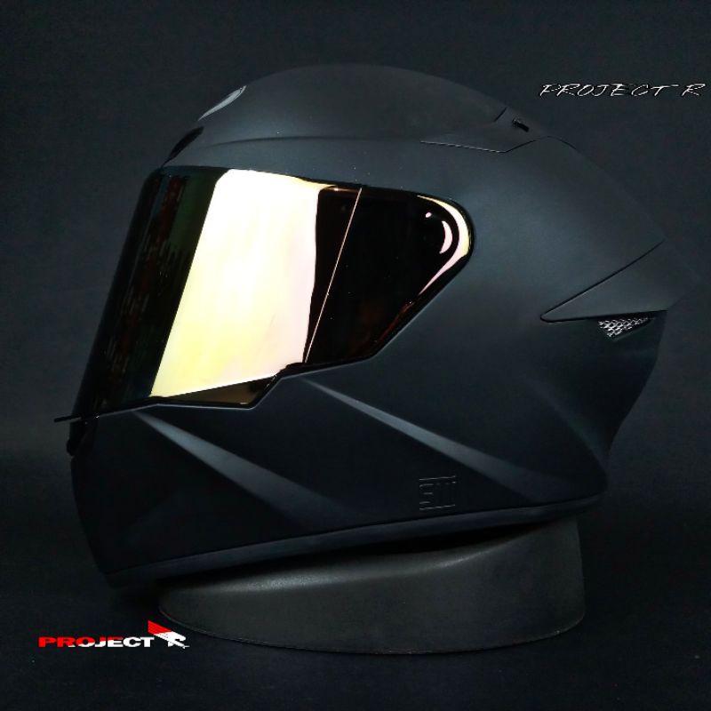 Jual KYT TT COURSE SOLID BLACK DOFF (PAKET GANTENG) | Shopee Indonesia