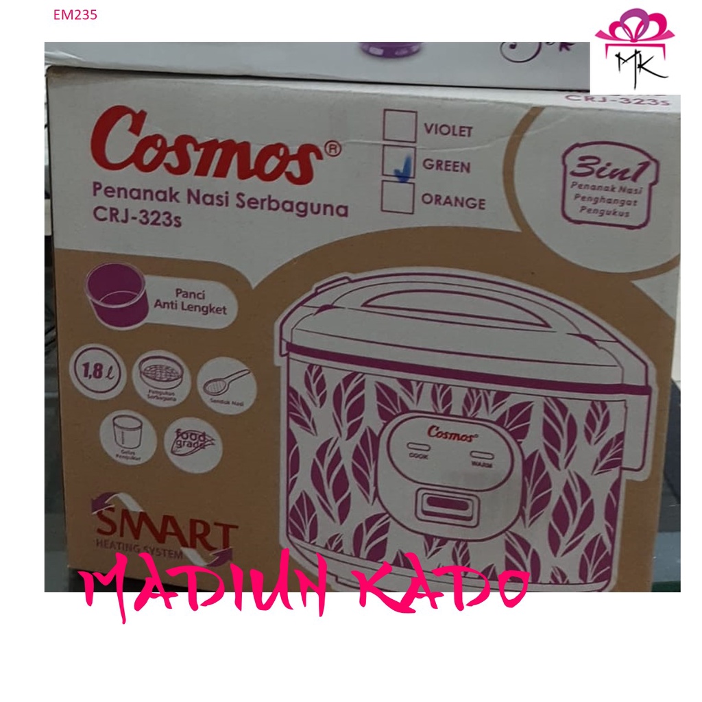 Jual Rice Cooker Cosmos CRJ-323S Non Stick Kapasitas 1,8 Liter | Shopee ...