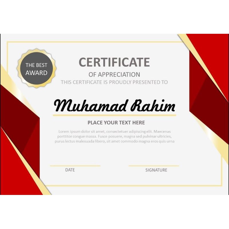 Jual Desain Sertifikat di Microsoft Word | Shopee Indonesia