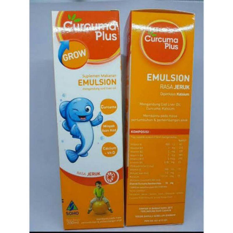 Jual Curcuma Plus Emulsion 200ml / Vitamin Anak / Omega 3 /Kurkuma Plus ...