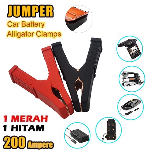Jual Capitan Aki Tembaga 200A Aligator Clip Besar 120mm Battery Jumper ...