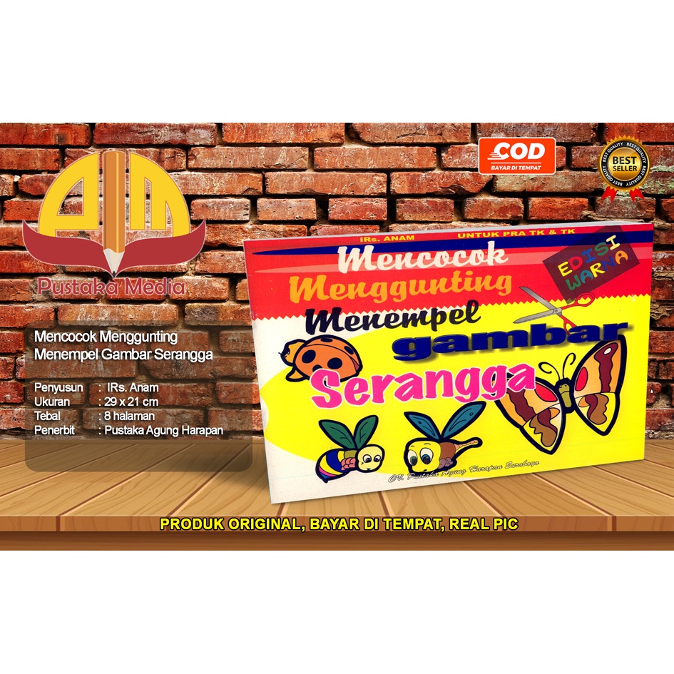 Jual Buku Mencocok Menggunting Menempel Gambar Untuk PAUD dan TK Taman ...