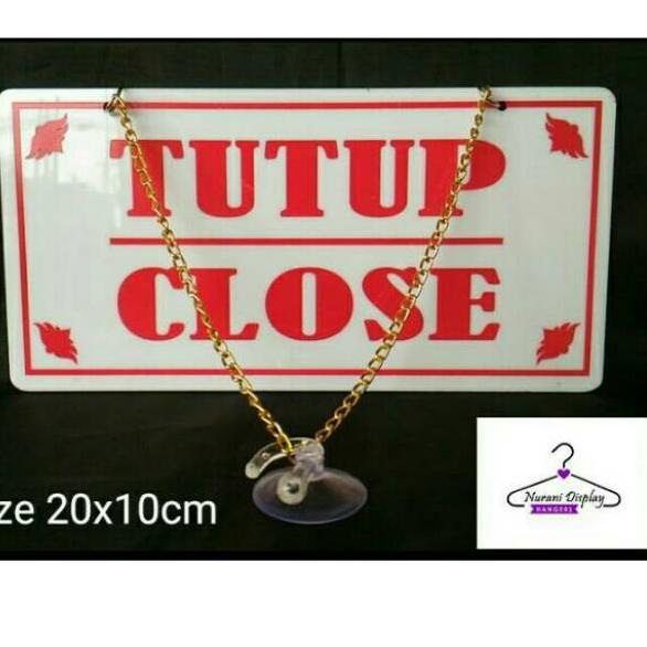 Jual Best product Tanda Pintu Sign Tulisan Buka Tutup atau Open Close ...