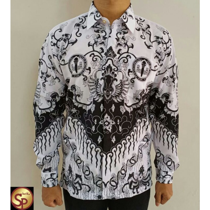 Jual SERAGAM BATIK PGRI PRIA JUMBO MOTIF KUSUMA BANGSA | Shopee Indonesia